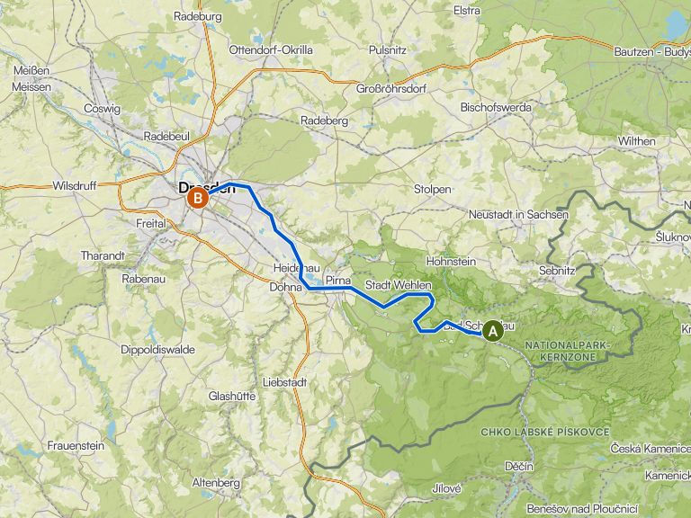 Elberadweg - von Bad Schandau nach Dresden | Fahrradtour | Komoot